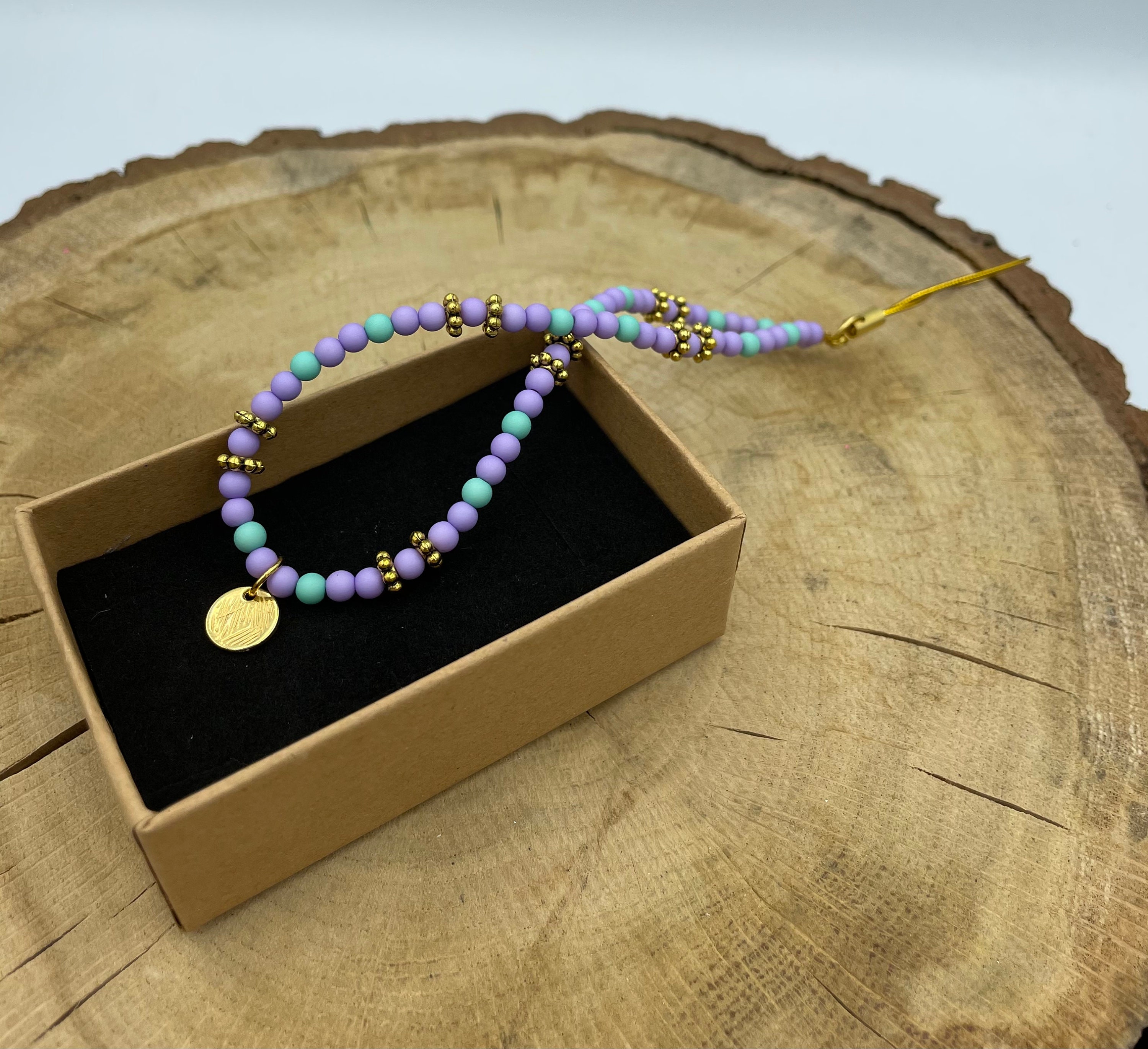 Golden Purple Mobile Phone Chain - Etsy UK