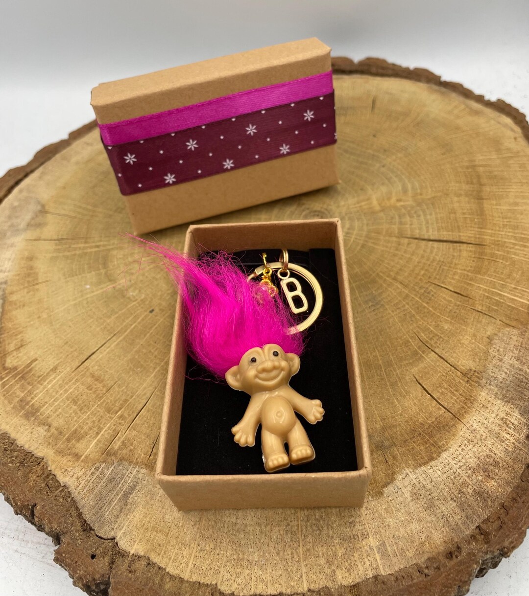 Neon Pink Personal Troll Keychain - Etsy
