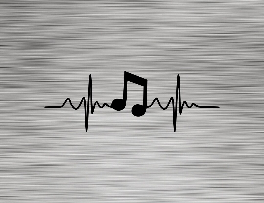 Music Note Heartbeat Metal Sign - Etsy