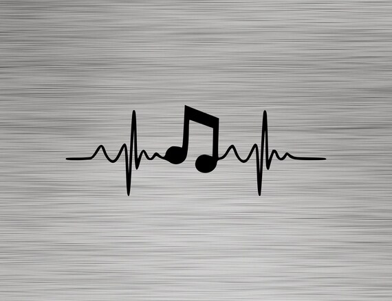 Music Note Heartbeat Metal Sign | Etsy