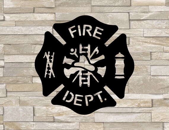 Fire Dept. Crest Metal Wall Hanging - Etsy