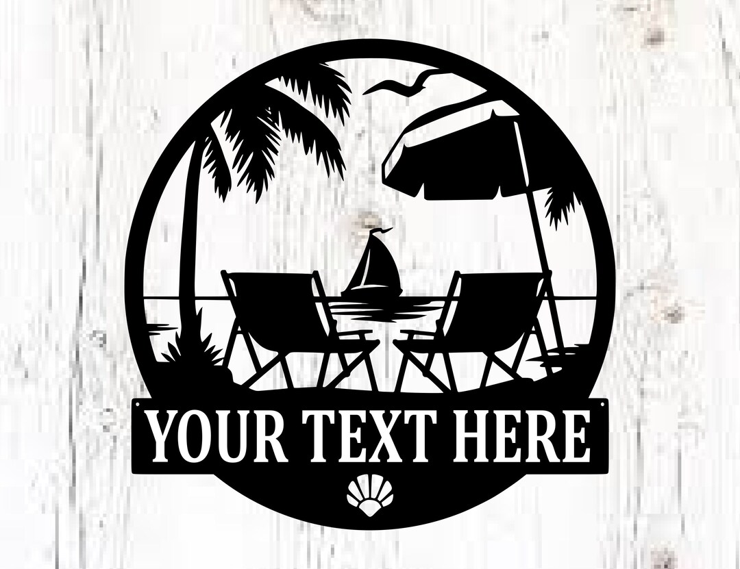 Custom Beach Monogram - Etsy