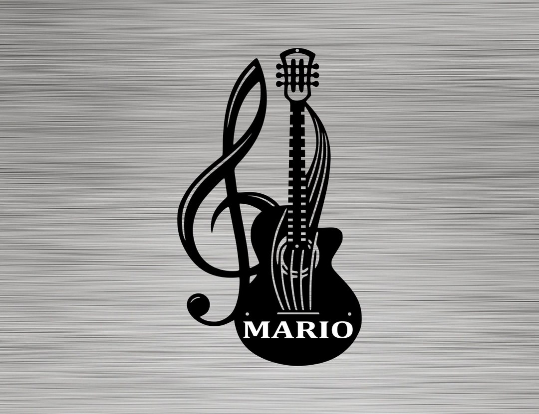 Stunning Music Guitar Monogram Sign - Etsy