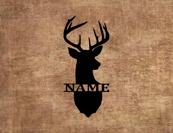 Majestic Deer Monogram Metal Wall Hanging - Etsy
