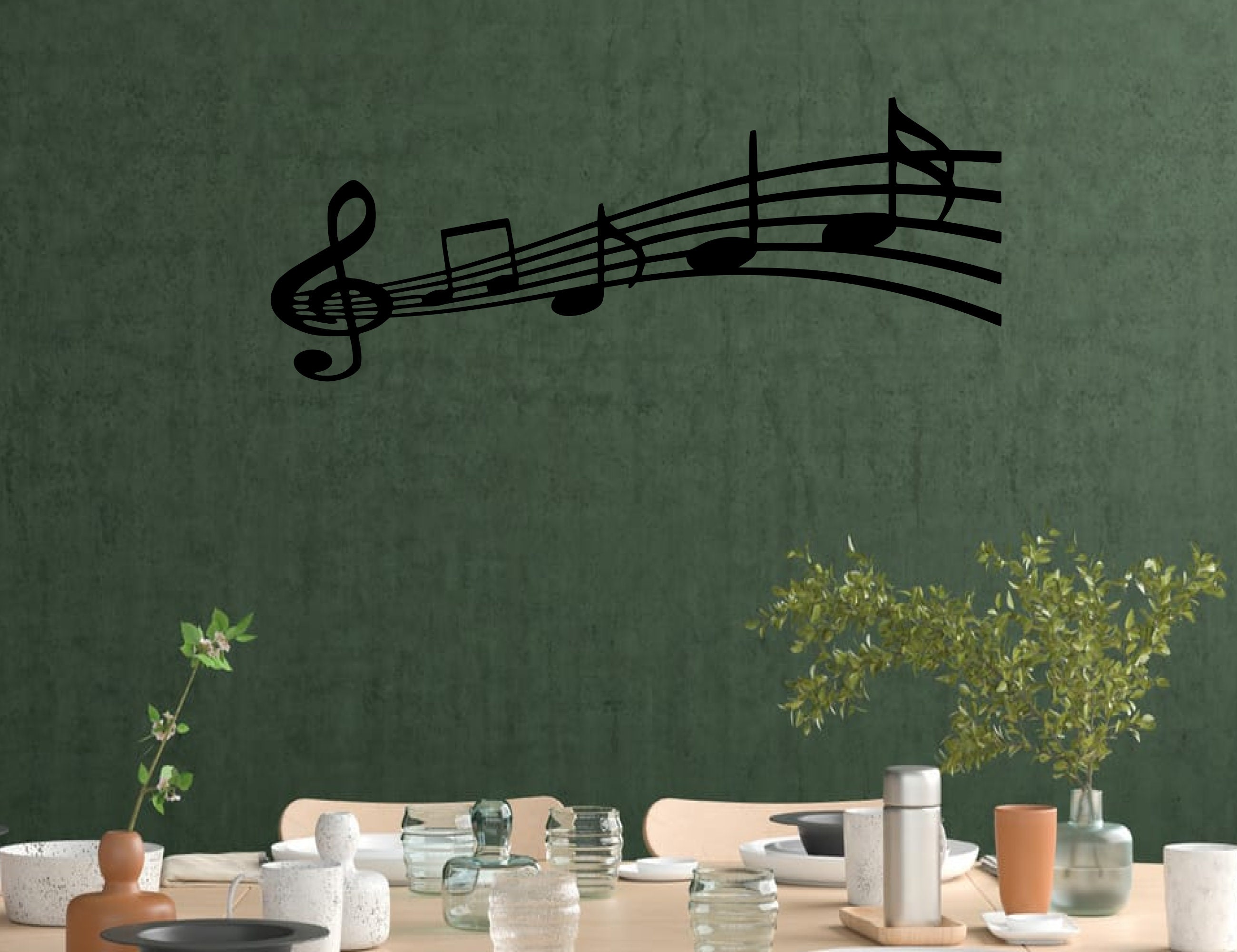 Musical Notes Banner Metal Sign - Etsy