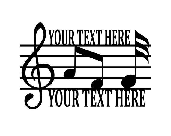 Music Note Monogram - Etsy