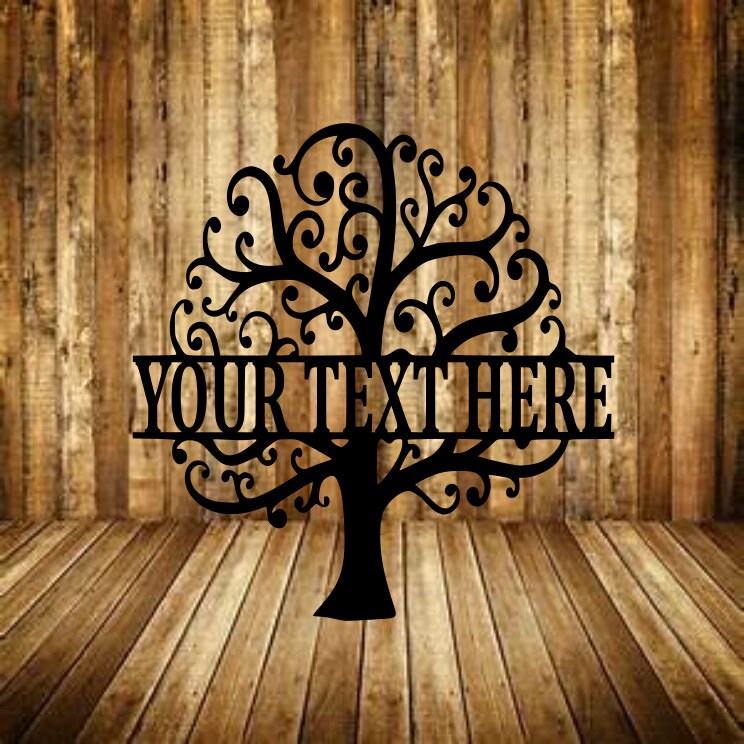 Metal Oak Tree Monogram - Etsy