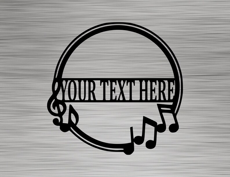 Whimsical Music Note Monogram Sign - Etsy