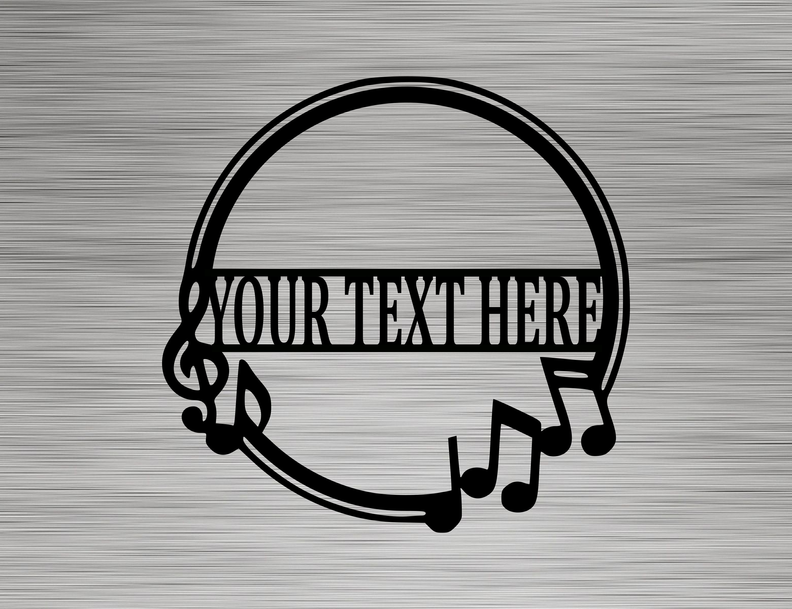 Whimsical Music Note Monogram Sign - Etsy