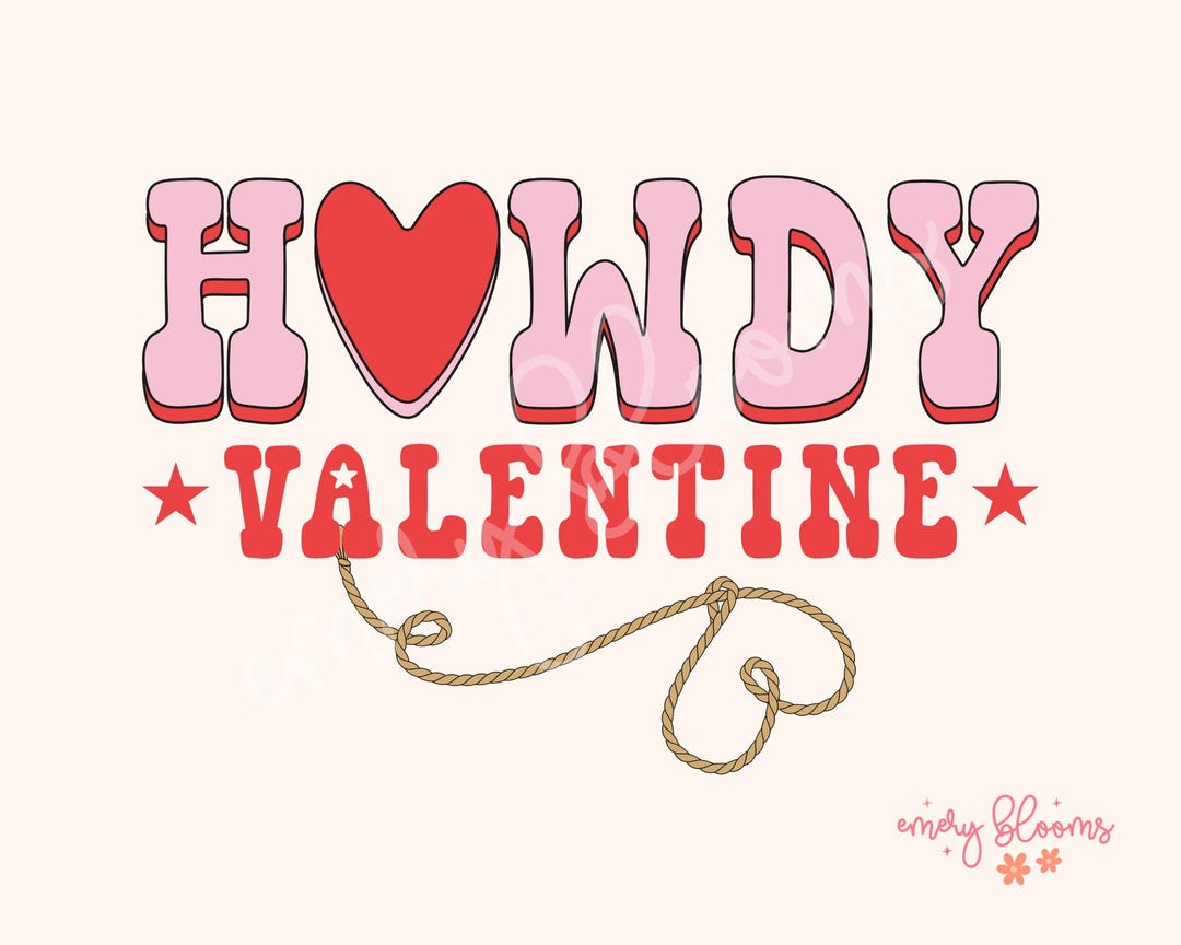 Howdy Valentines Day PNG, Western Cowboy Design, Retro Trendy Single ...