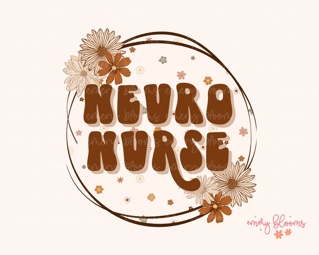 Neuro Nurse PNG Digital Design Download, Retro Sublimation Nurse PNG ...