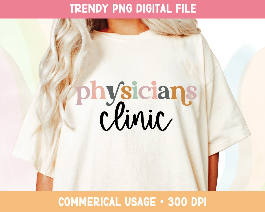Physicians Clinic PNG Digital Design Download Retro - Etsy