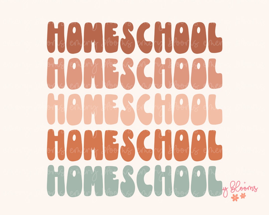 Boho Homeschool Stacked PNG File for Sublimation, Homestead Png ...