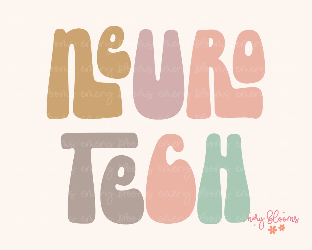 Neuro Tech PNG Digital Design Download, Retro Sublimation Nurse PNG ...