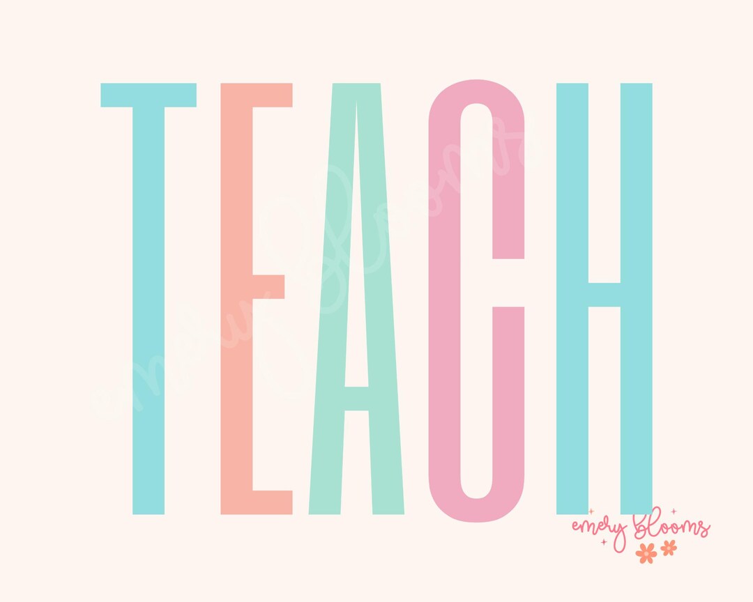 Teach Digital Teacher PNG Sublimation Retro Book First Day of Back to ...