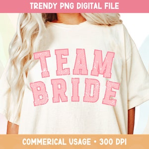 Team Bride PNG Digital Design Download Retro Sublimation - Etsy