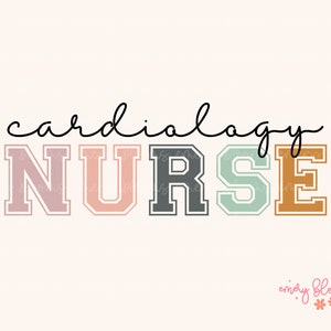 Cardiology Nurse PNG Digital Design Download, Retro Sublimation Nurse ...