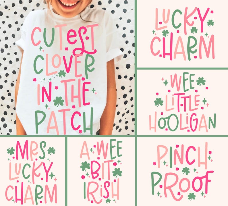 Mrs Lucky Charm PNG Bundle, St. Patrick's Day Png, Girl Png, Pinch ...