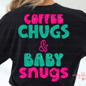 Coffee Chugs and Baby Snugs PNG, Sarcastic Mama Retro Boho Mom Mode ...