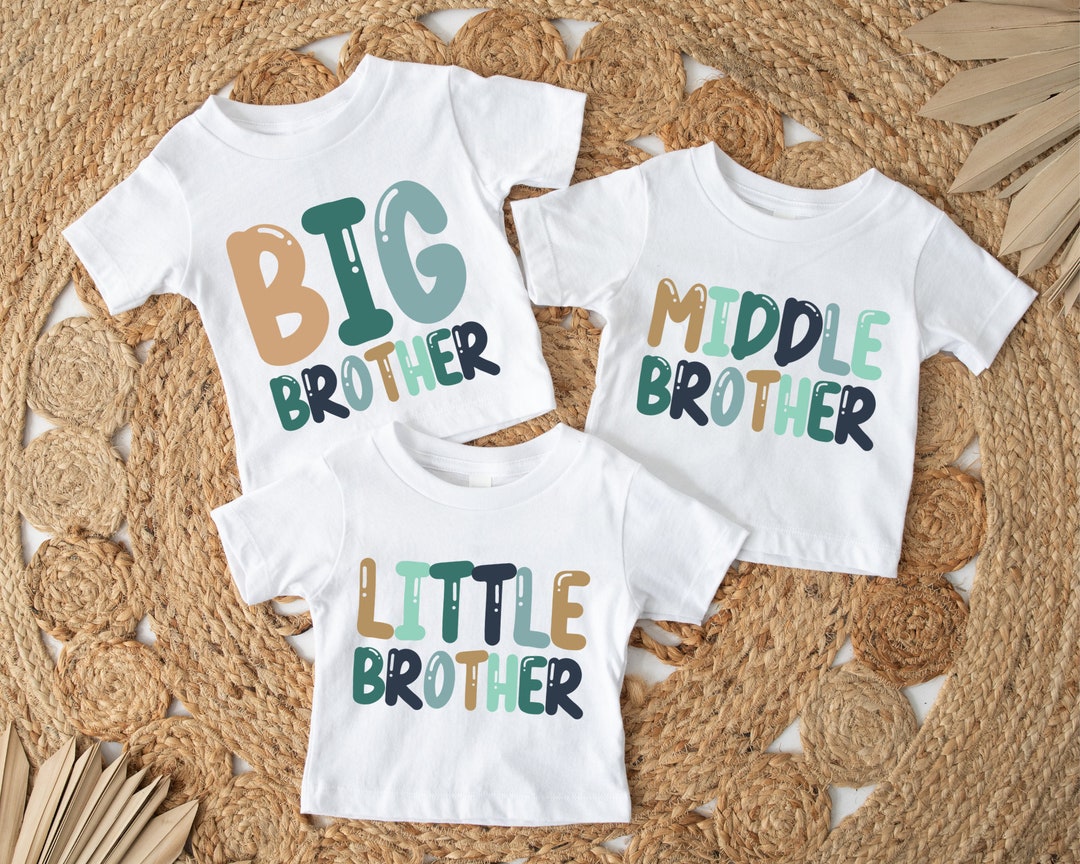 Retro 90s Matching Sibling Little Middle Big Brother PNG - Etsy