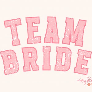 Team Bride PNG Digital Design Download, Retro Sublimation Wedding PNG ...