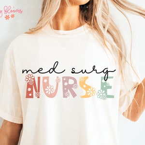 Med Surg PNG Digital Design Download, Retro Sublimation Nurse PNG, Boho ...