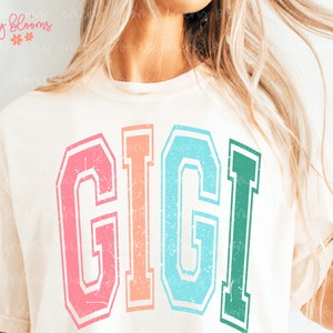 Gigi PNG, Grandma Design, Colorful Textured Gigi Png, Cool Gigis Club ...