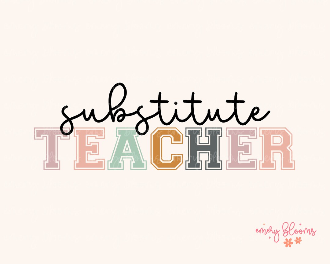 Substitute Teacher PNG, Teacher PNG, Teaching Digital Design PNG, Back ...