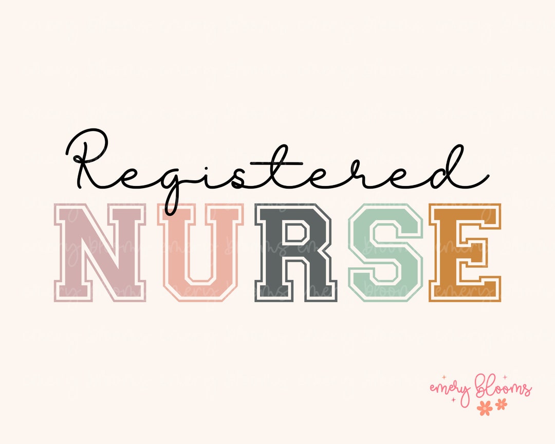 Registered Nurse PNG Digital Design Download, Retro Sublimation Nurse ...