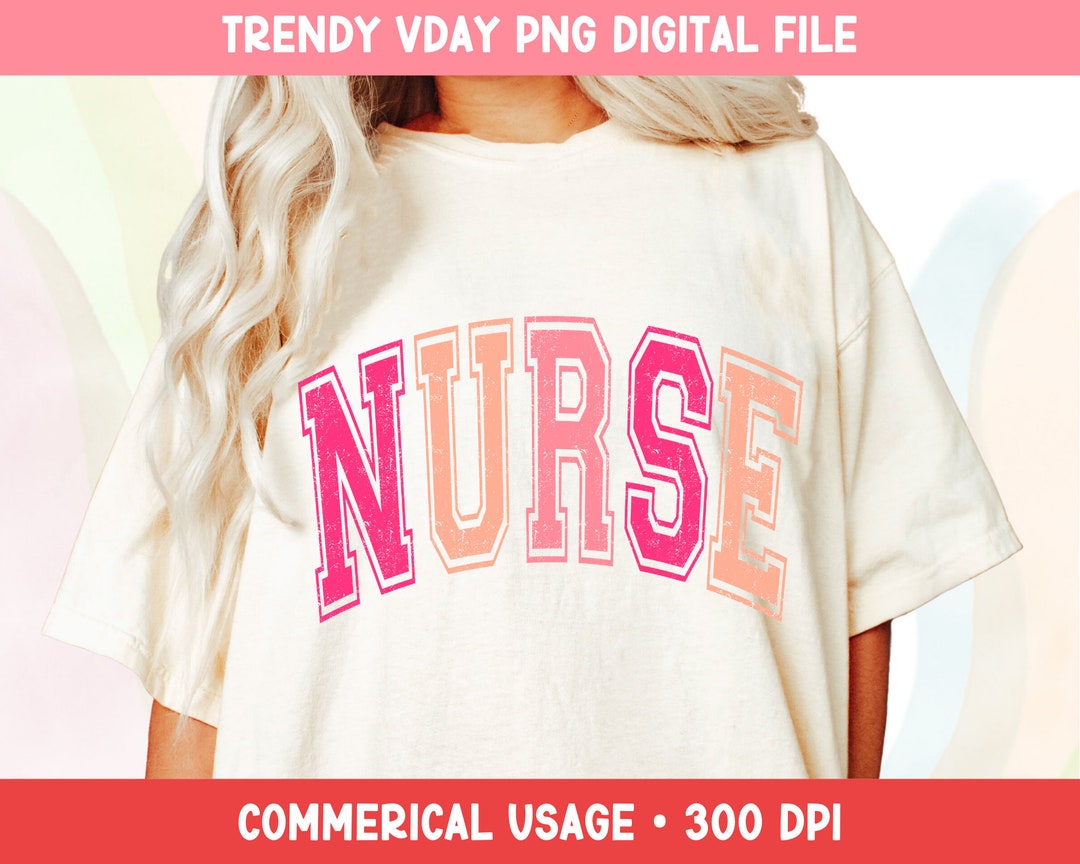 Retro Nurse PNG, Varsity Arched College Design Teacher Groovy ...