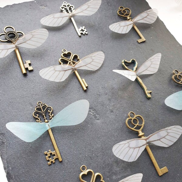 Winged Key - Etsy UK