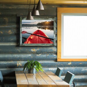 Lake Kayak Print | Kayak Wall Art | Lake House Decor | Cabin Decor for ...