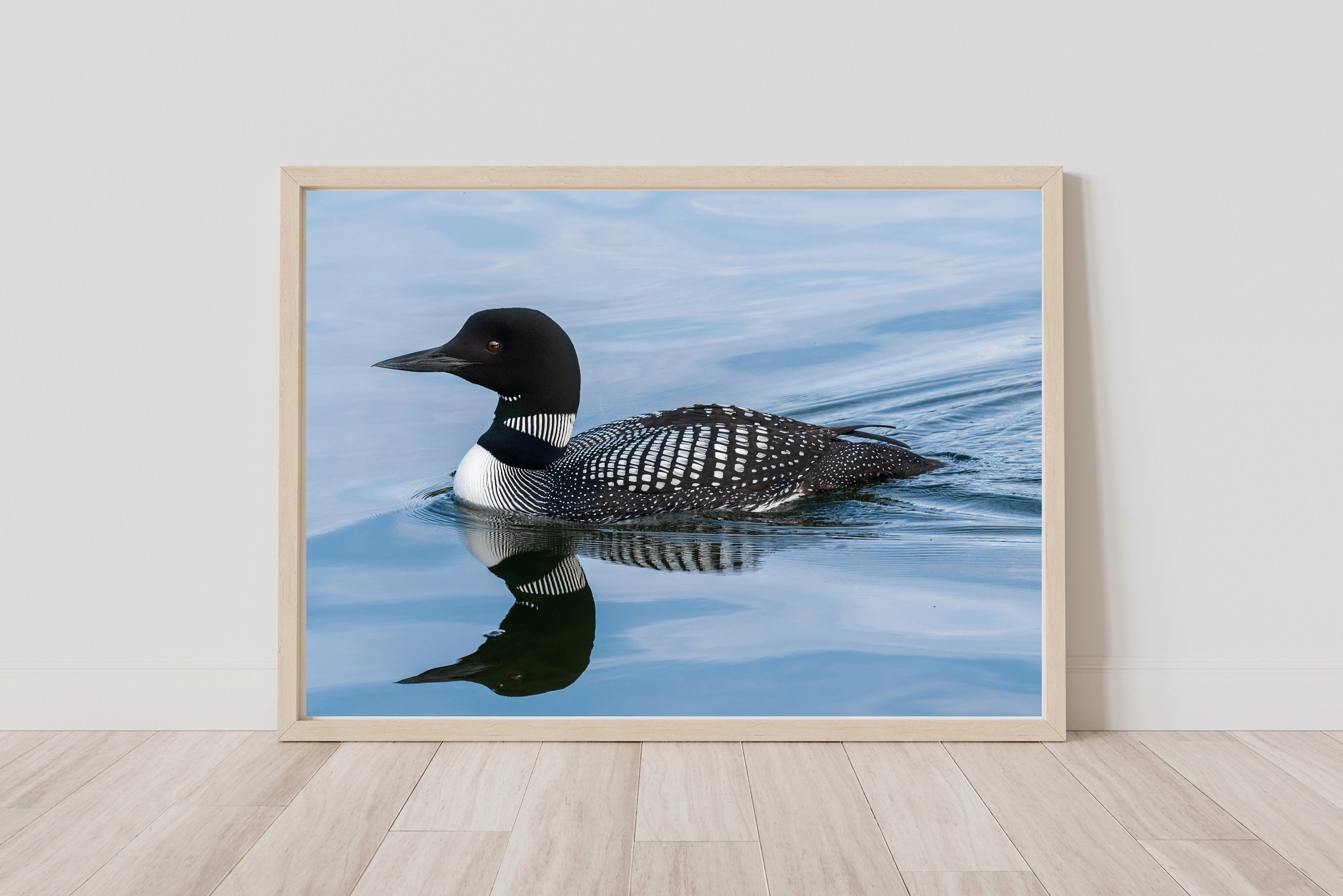 Loon Reflection | Loon Print | Loon Art for Lake House | Lake House ...