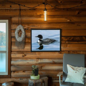 Loon Reflection | Loon Print | Loon Art for Lake House | Lake House ...