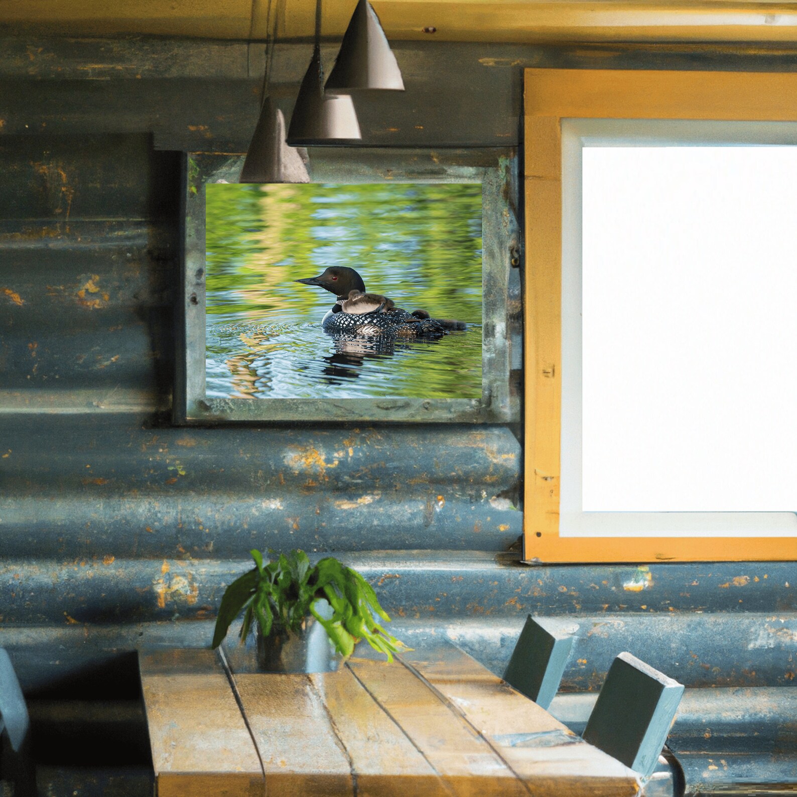 Loon Family, Loon Chicks, Loon Print, Loon Art for Lake House, Lake ...