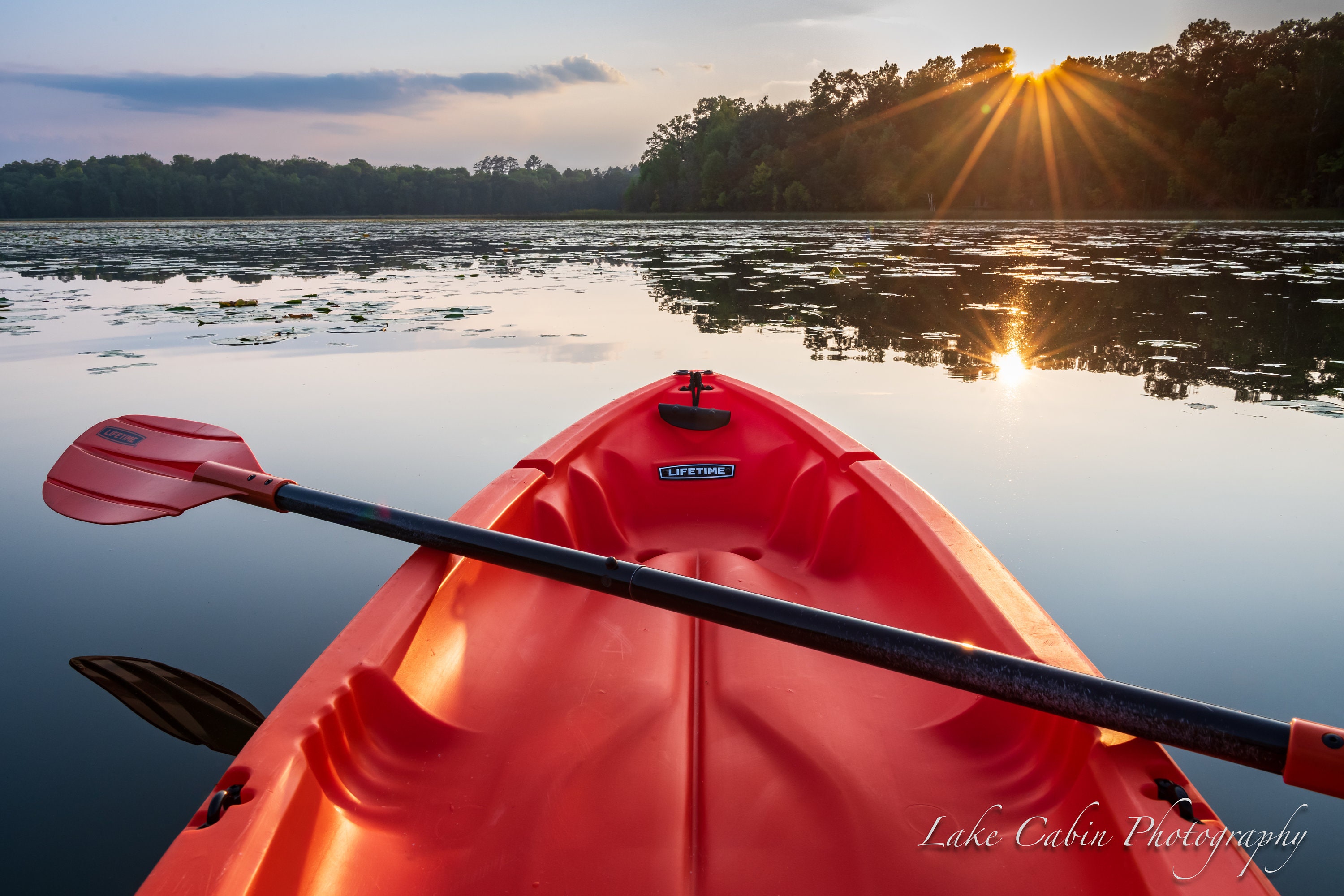 Lake Kayak Print | Kayak Wall Art | Lake House Decor | Cabin Decor for ...