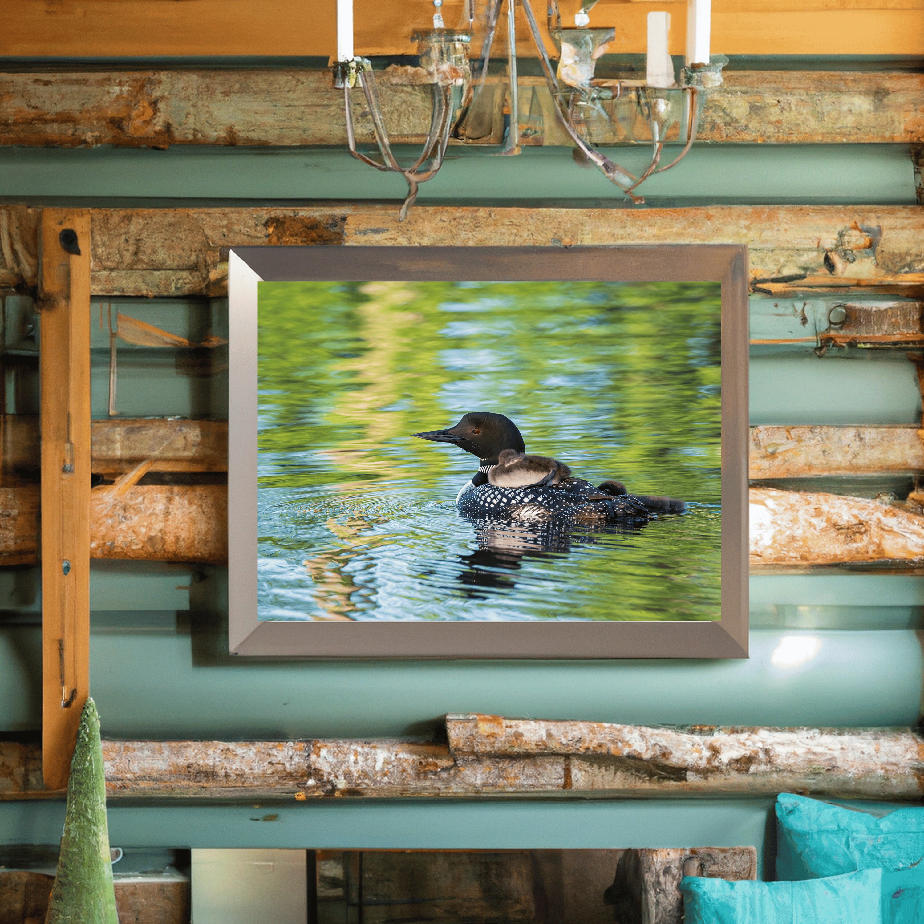 Loon Family, Loon Chicks, Loon Print, Loon Art for Lake House, Lake ...