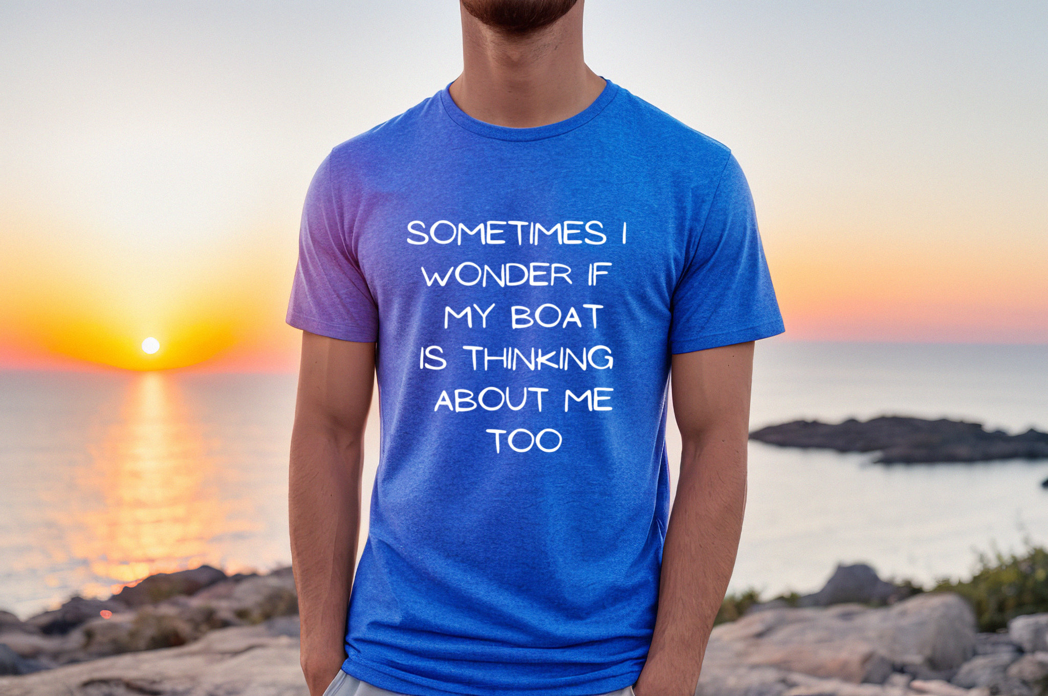 Sometimes I Wonder If My Boat is Thinking About Me Too T-shirt, Funny ...