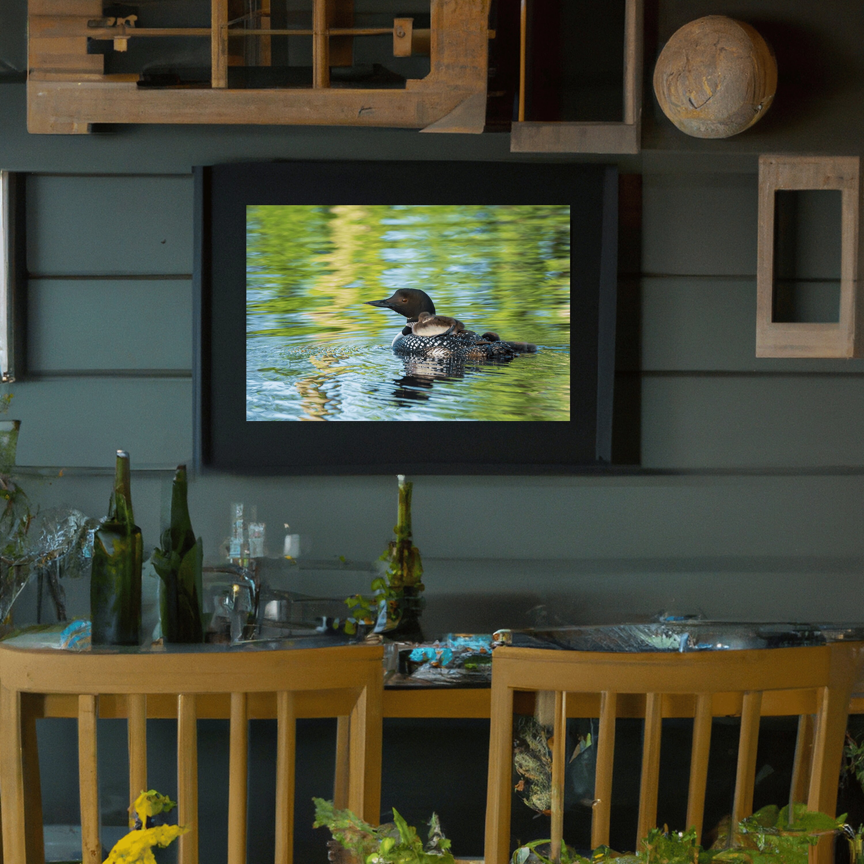 Loon Family, Loon Chicks, Loon Print, Loon Art for Lake House, Lake ...