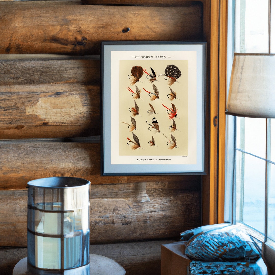 Vintage Fly Fishing Poster | Vintage Fly Fishing Decor | Fly Fishing ...