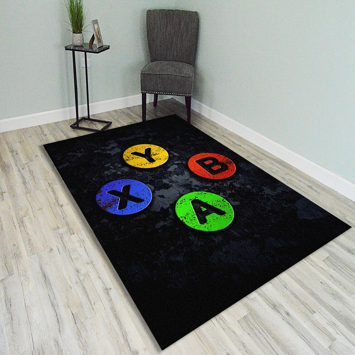 Xbox buttons Rug Gaming Symbol Gamer Room Play Room Decor | Etsy