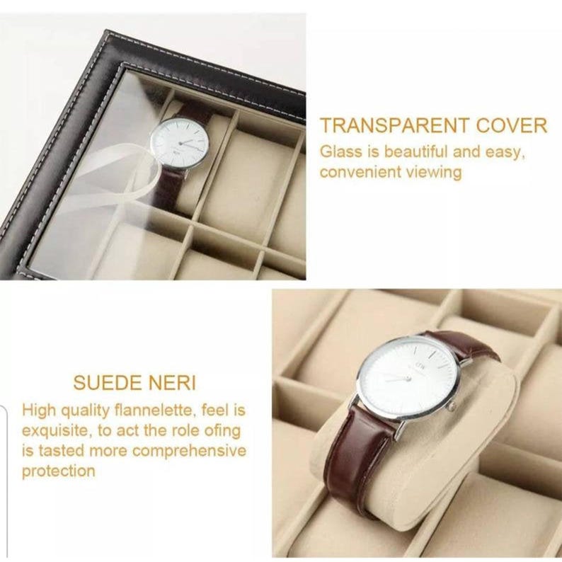 6 Slot Leather/rosewood Watch Box Personalized Monogram/name Watch Box ...