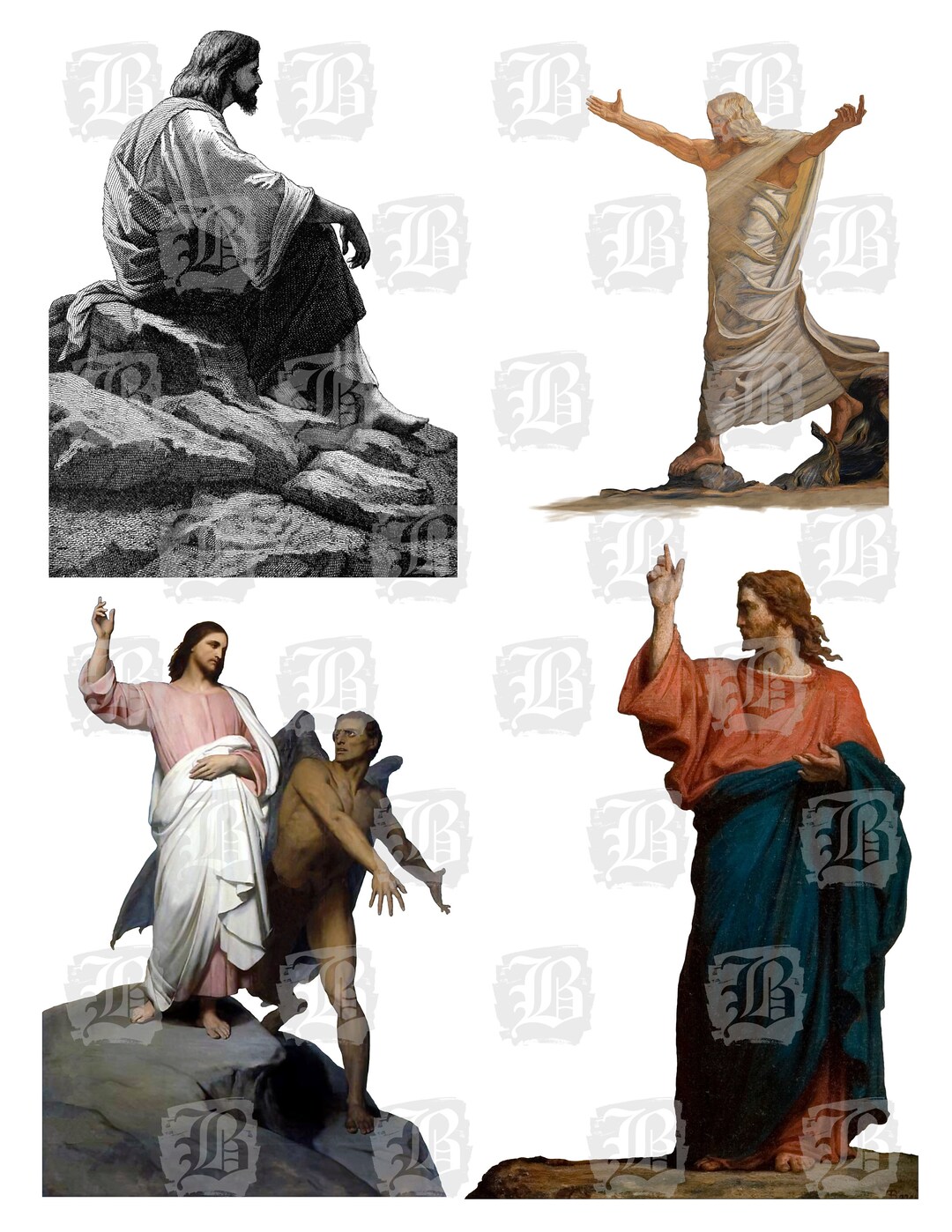 Jesus Collage Sheet 1 - Etsy