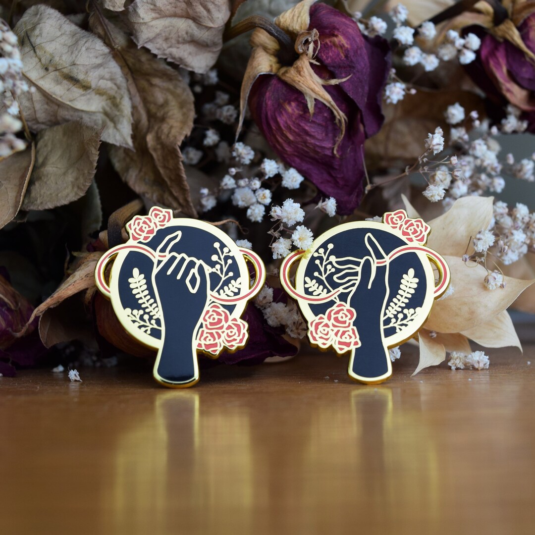 Red String of Fate Hard Enamel Pin - Etsy