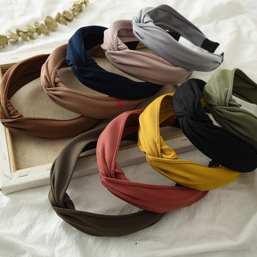 Soft Solid Color Headband for Women Soft Knotted Headbands - Etsy
