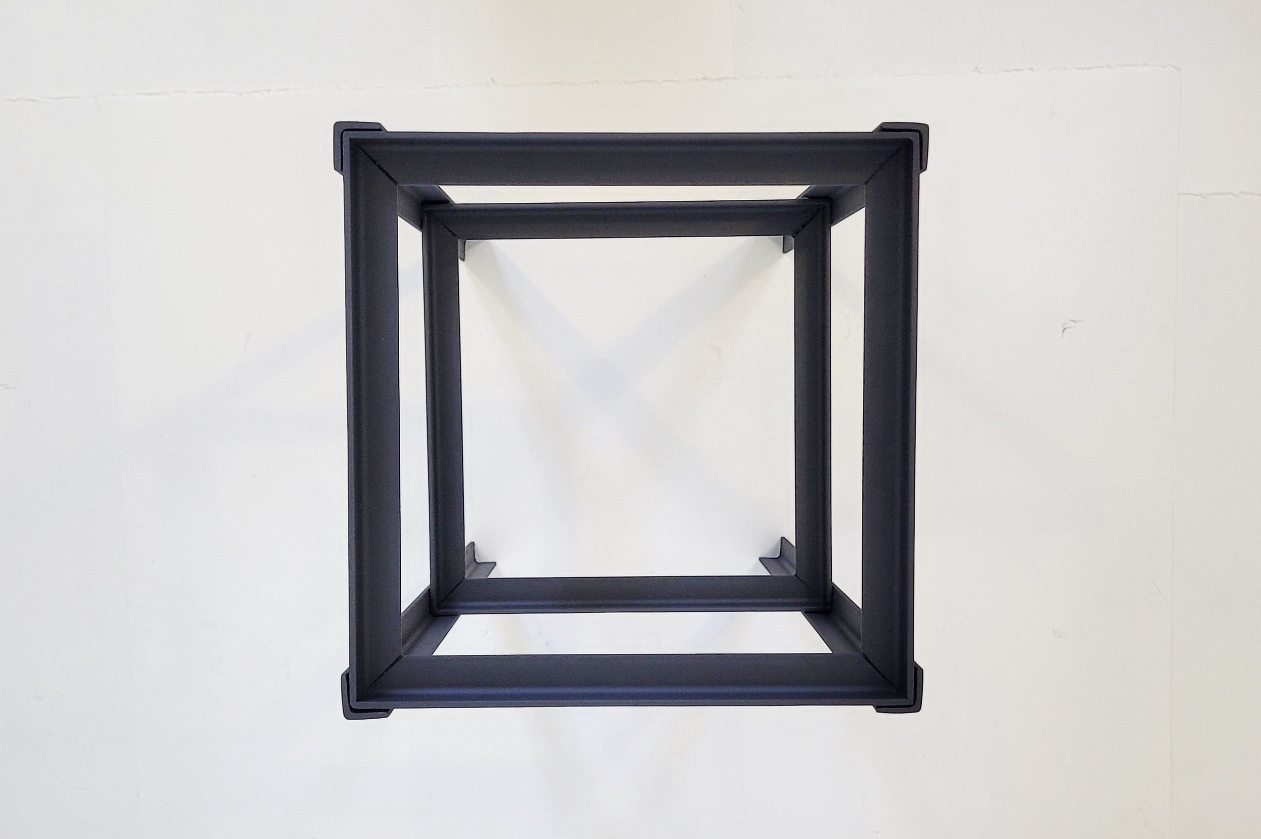 Small Handmade Two Shelf Angle Iron Table Base - Etsy