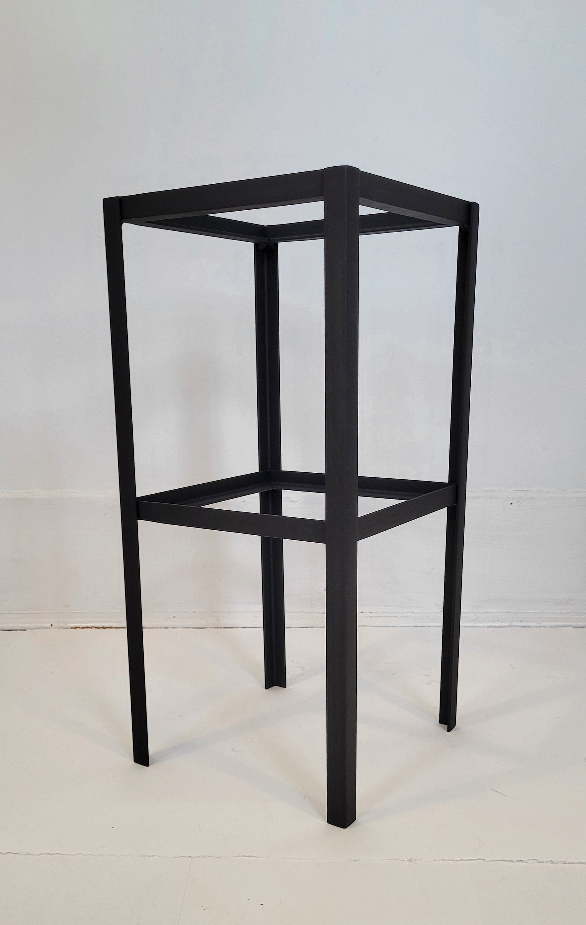 Small Handmade Two Shelf Angle Iron Table Base - Etsy