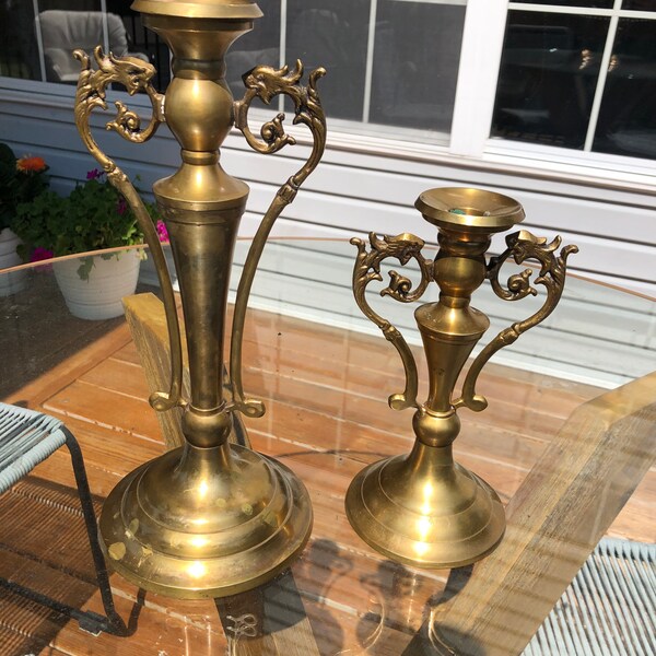 India Brass Candlesticks - Etsy