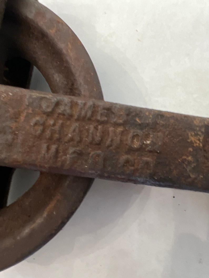 James H Channon Mfg. Chicago, 1/2” Vintage Pulley and Hook - Etsy