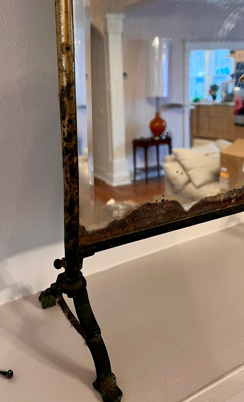 1930s Brass Mirrored Fire Screen With Hand Painted Roses - Etsy UK